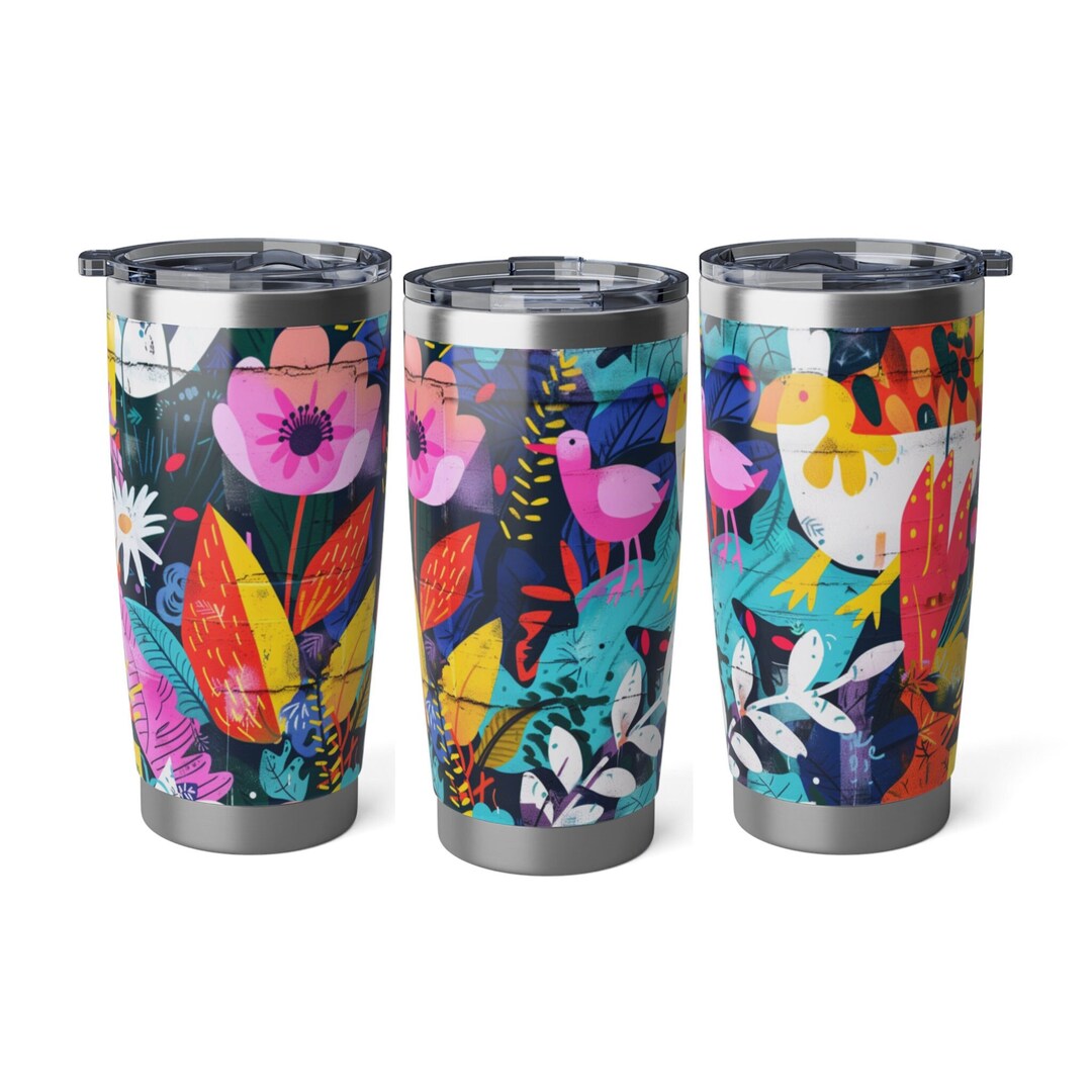 Graffiti Spring Mural Tumbler, Spring Tumbler, Graffiti Tumbler, Floral ...