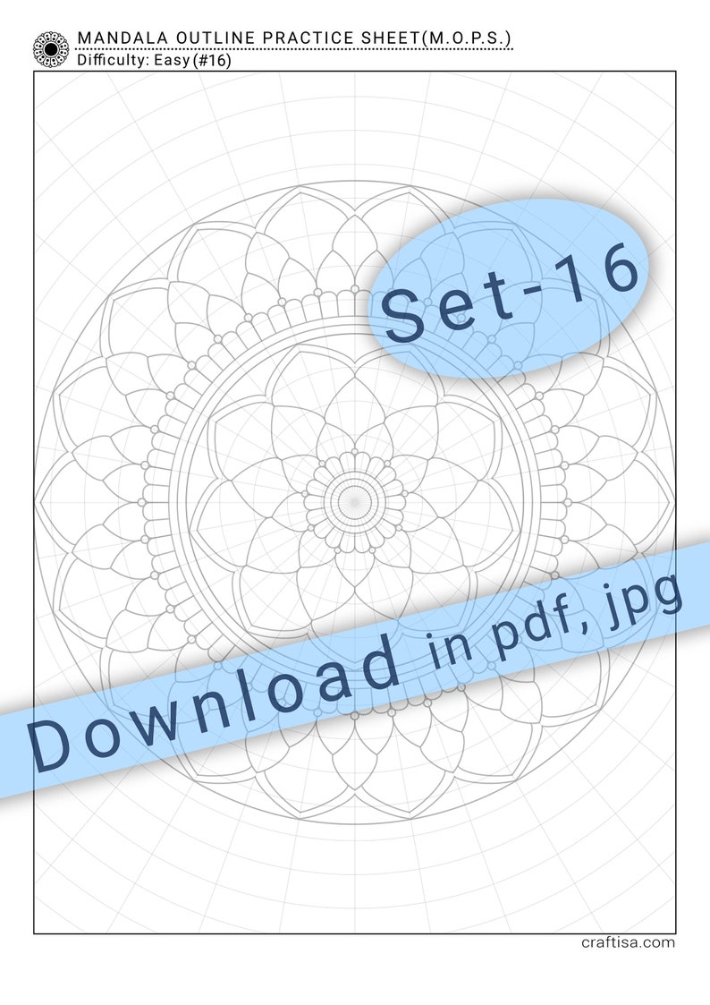 8 Mandala Practice Sheets set-16 in PDF/JPG for Mandala - Etsy