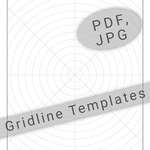 9 Gridline Templates in PDF/JPG for Mandala Practice and Art Therapy ...