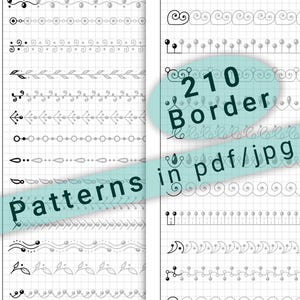 210 Easy Basic Border Patterns to Practice in PDF/JPG for Mandala ...