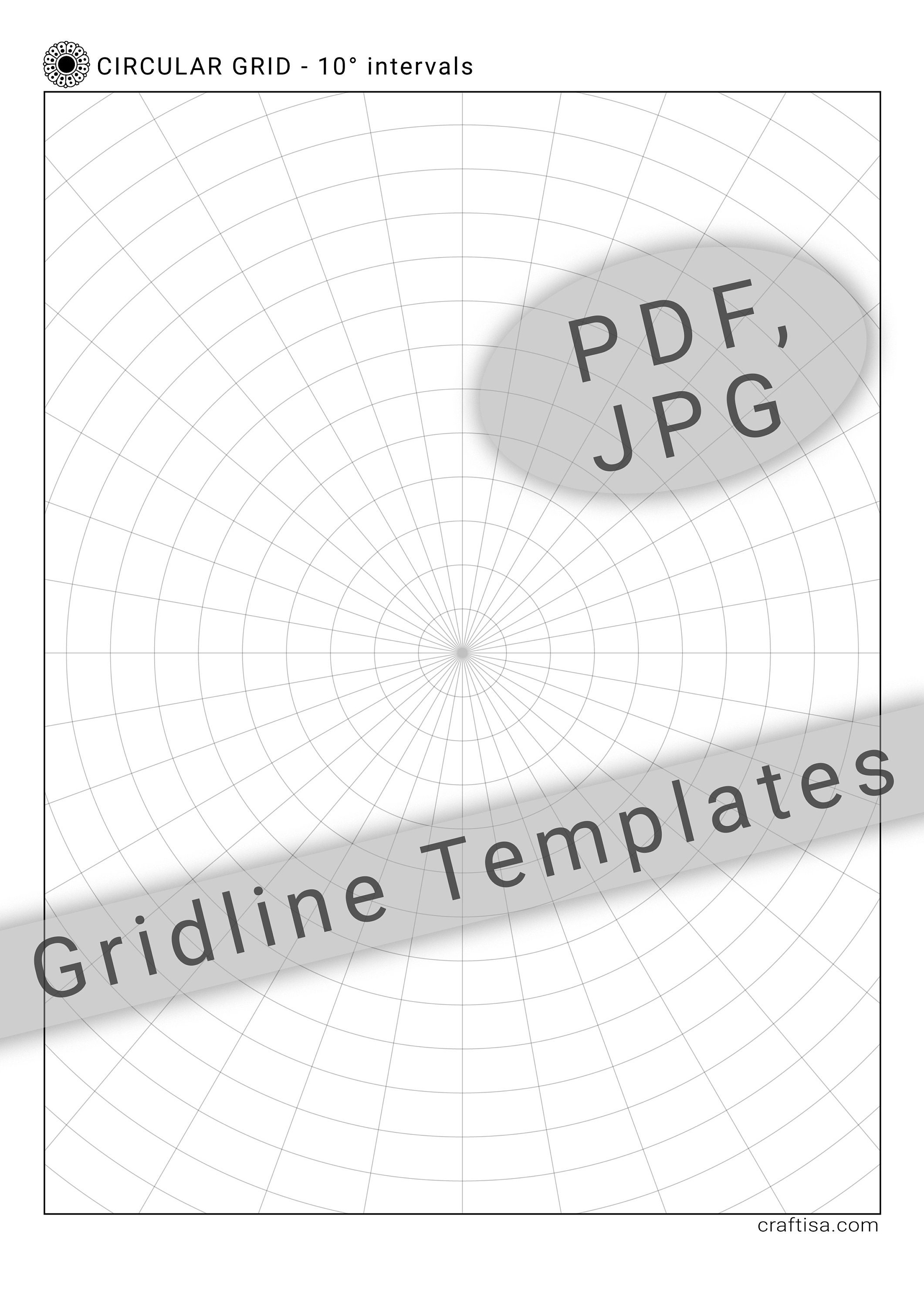 9 Gridline Templates in PDF/JPG for Mandala Practice and Art Therapy ...