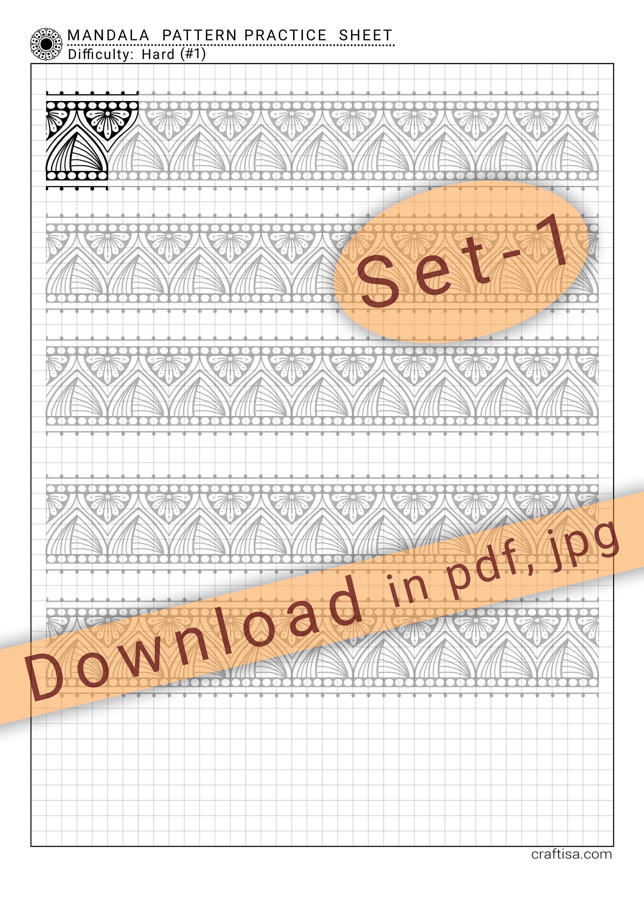 8 Mandala Practice Sheets (set-1) in PDF/JPG for Mandala Practice and ...