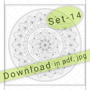8 Mandala Practice Sheets (set-14) in PDF/JPG for Mandala Practice and ...