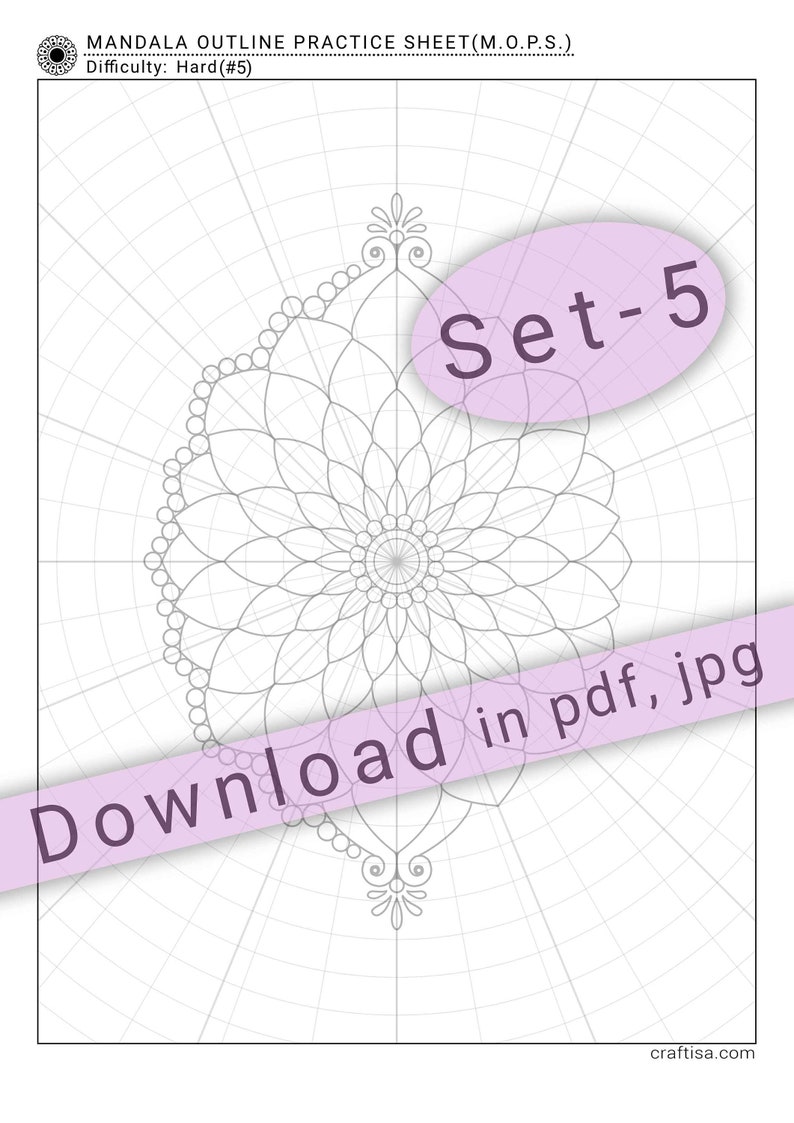 8 Mandala Practice Sheets set-5 in PDF/JPG for Mandala - Etsy