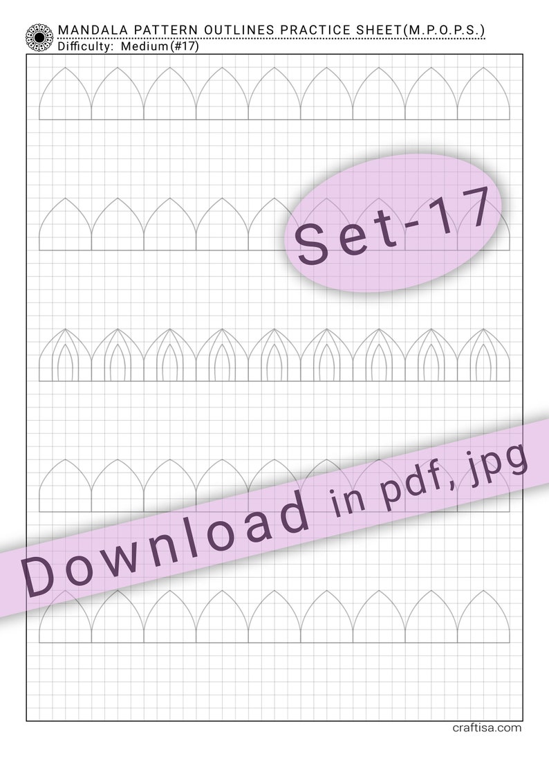 8 Mandala Practice Sheets (set-17) in PDF/JPG for Mandala Practice and ...