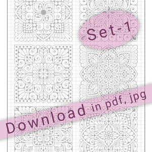 18 Mini Mandala Practice Sheets (set-1) in PDF/JPG for Pattern Practice ...