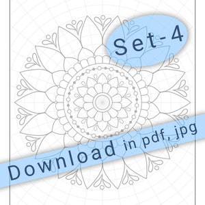 8 Mandala Practice Sheets (set-4) in PDF/JPG for Mandala Practice and ...