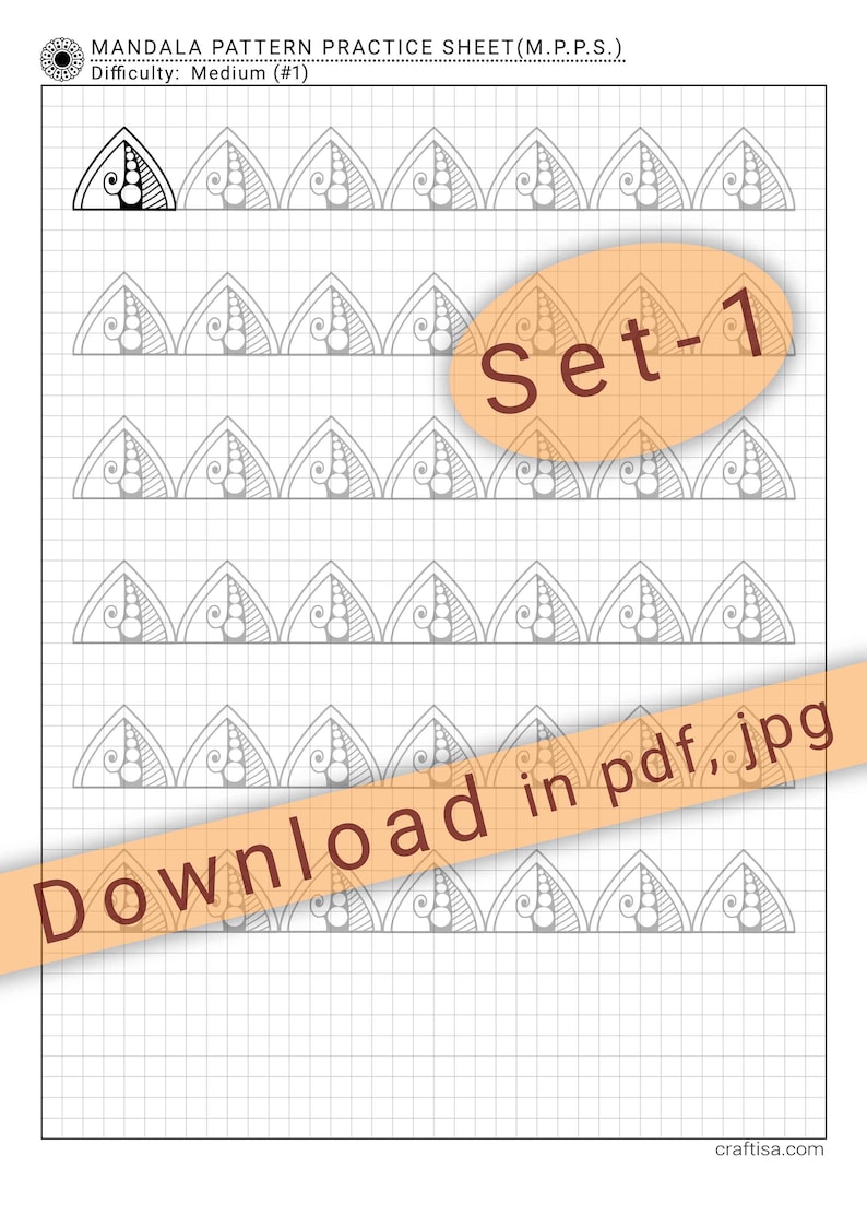 8 Mandala Practice Sheets (set-1) in PDF/JPG for Mandala Practice and ...