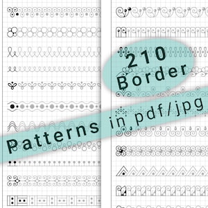 210 Easy Basic Border Patterns to Practice in PDF/JPG for Mandala ...