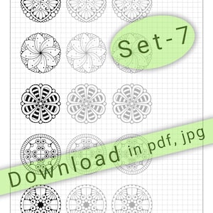 8 Mandala Practice Sheets (set-7) in PDF/JPG for Mandala Practice and ...