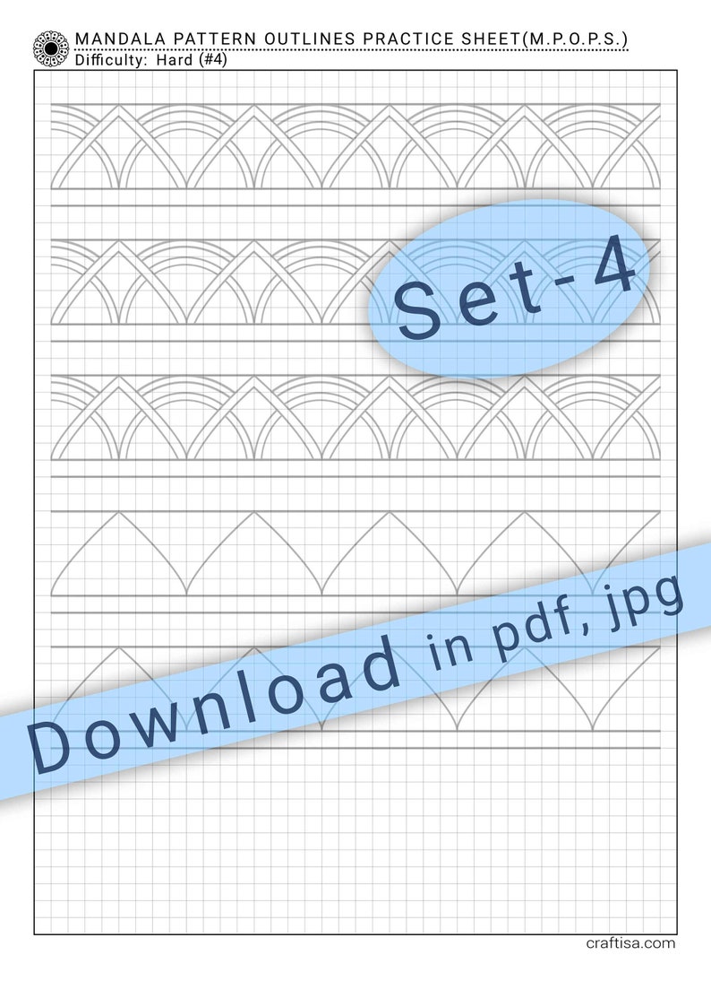 8 Mandala Practice Sheets set-4 in PDF/JPG for Mandala - Etsy