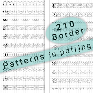 210 Easy Basic Border Patterns to Practice in PDF/JPG for Mandala ...