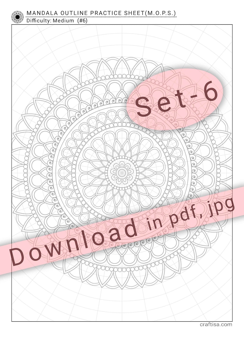 8 Mandala Practice Sheets (set-6) in PDF/JPG for Mandala Practice and ...