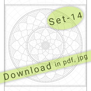 8 Mandala Practice Sheets (set-14) in PDF/JPG for Mandala Practice and ...