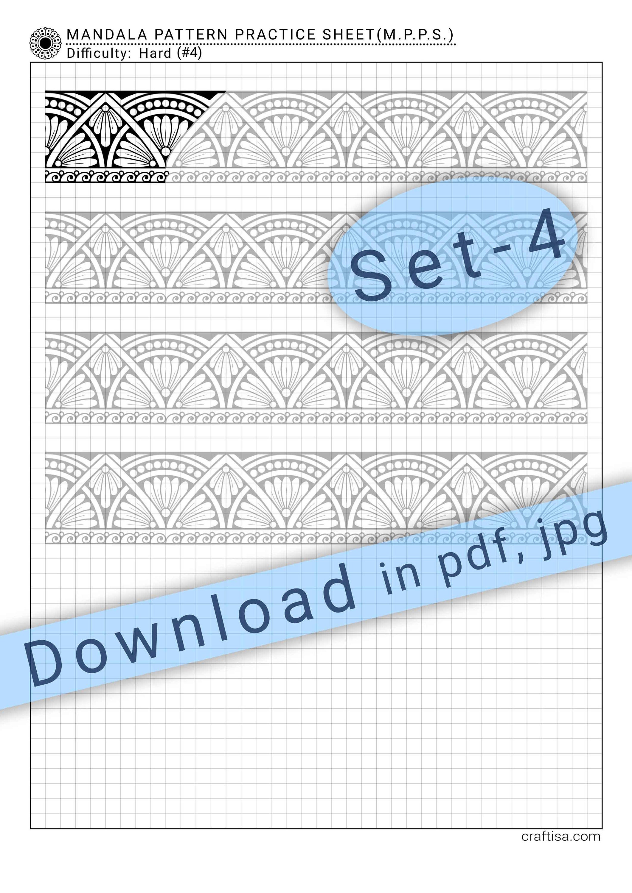 8 Mandala Practice Sheets set-4 in PDF/JPG for Mandala - Etsy