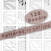 120 Easy Basic Doodle Patterns to Practice in PDF/JPG for Relaxation ...