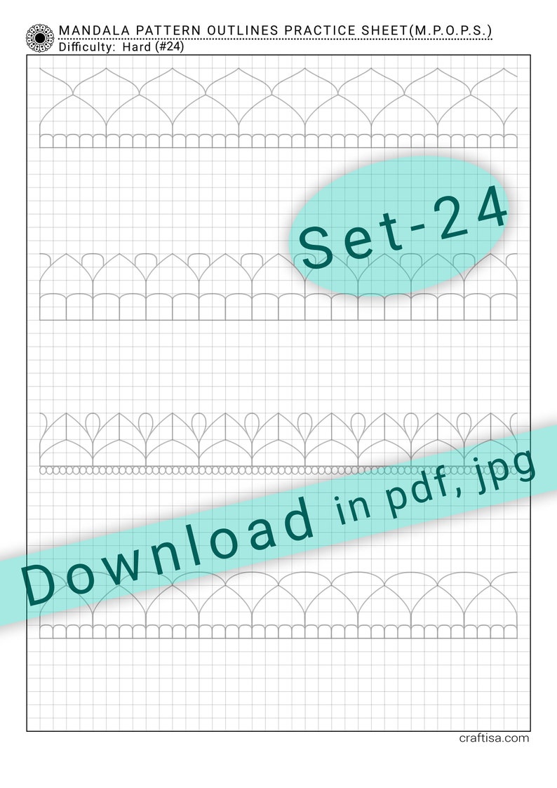 8 Mandala Practice Sheets (set-24) in PDF/JPG for Mandala Practice and ...