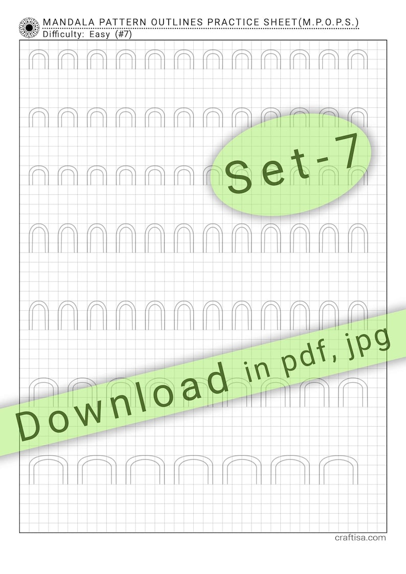 8 Mandala Practice Sheets set-7 in PDF/JPG for Mandala - Etsy