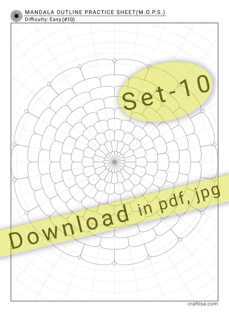8 Mandala Practice Sheets set-10 in PDF/JPG for Mandala - Etsy