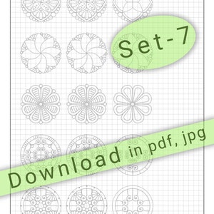 8 Mandala Practice Sheets (set-7) in PDF/JPG for Mandala Practice and ...