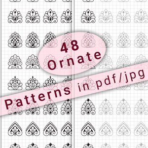Easy Basic Mandala Ornate Pattern Designs in PDF/JPG for Outline ...