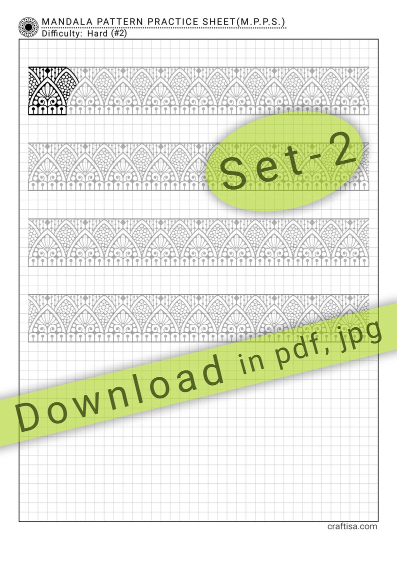 8 Mandala Practice Sheets (set-2) in PDF/JPG for Mandala Practice and ...