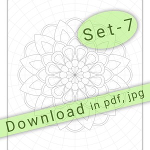 8 Mandala Practice Sheets (set-7) in PDF/JPG for Mandala Practice and ...