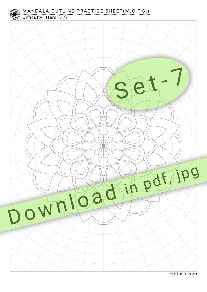 8 Mandala Practice Sheets set-7 in PDF/JPG for Mandala - Etsy