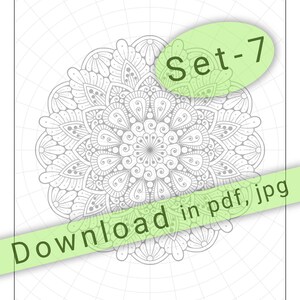 8 Mandala Practice Sheets (set-7) in PDF/JPG for Mandala Practice and ...