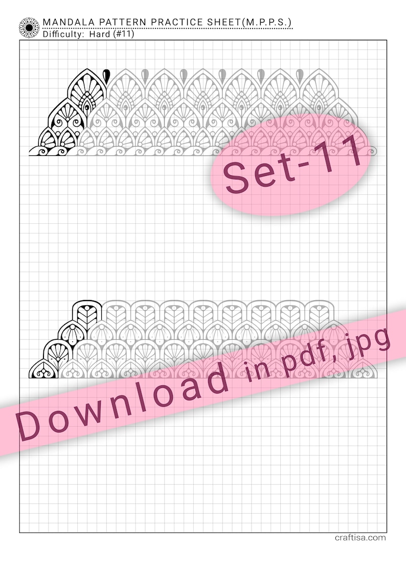 8 Mandala Practice Sheets (set-11) in PDF/JPG for Mandala Practice and ...