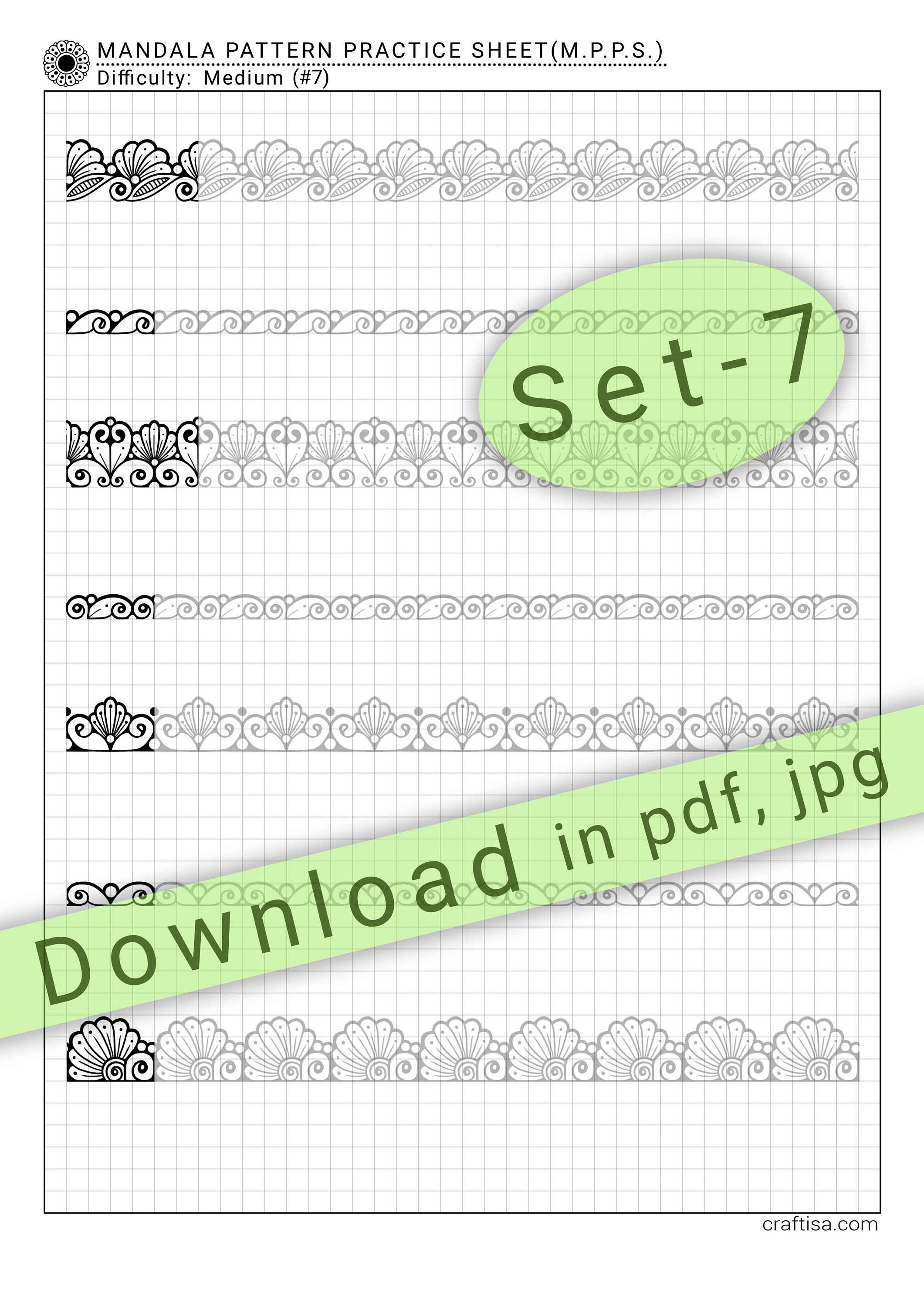 8 Mandala Practice Sheets set-7 in PDF/JPG for Mandala - Etsy