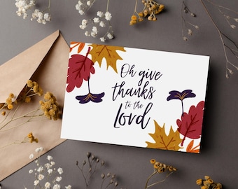 Printable Thanksgiving Card PDF Digital Bible Verse Autumn Greeting ...