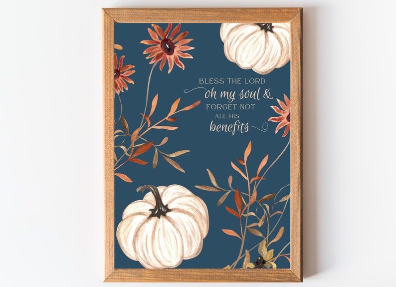 Psalm 103:2 Fall Foliage Digital Print - Etsy