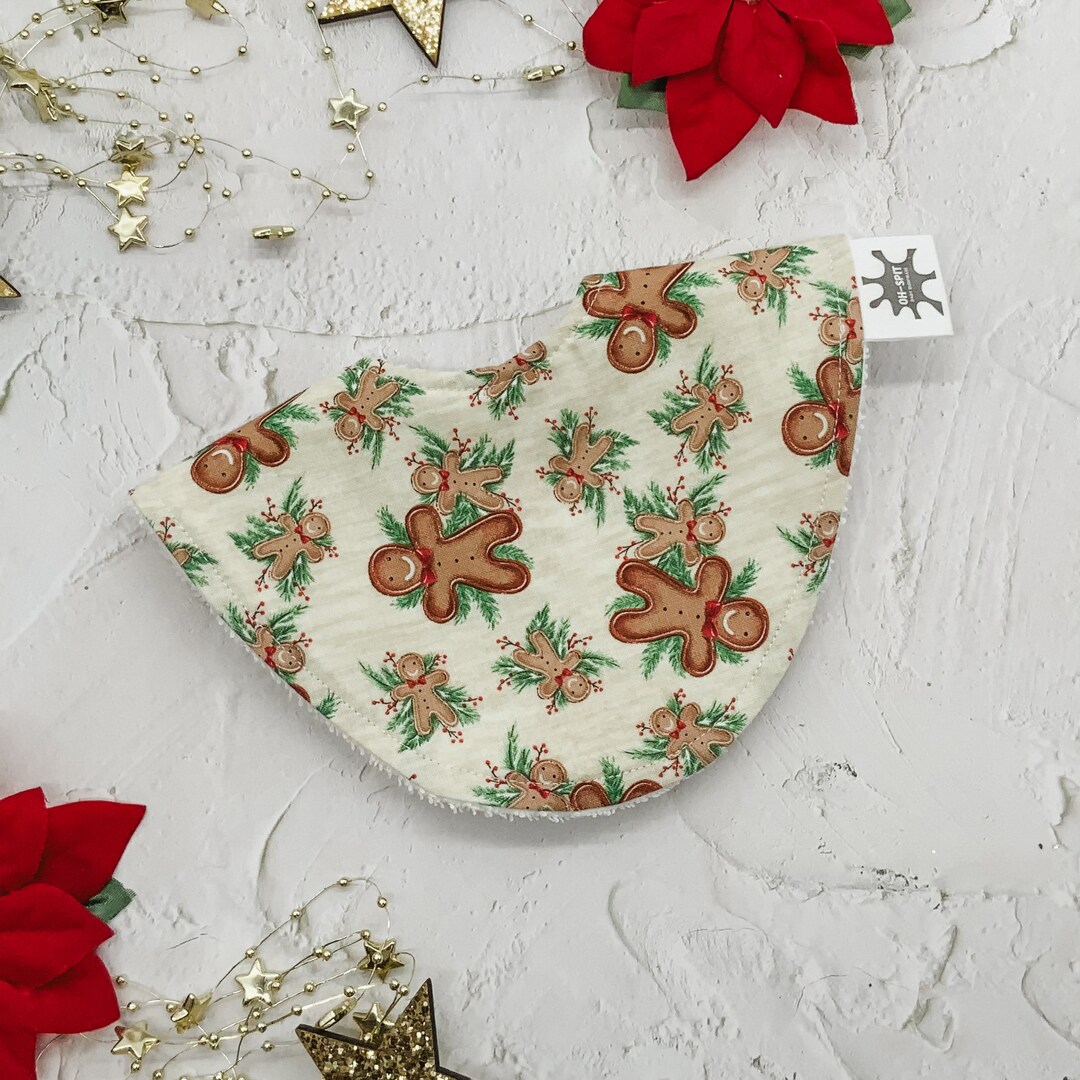 Gingerbread Baby Bib Dribble Bib Christmas Baby Bib - Etsy