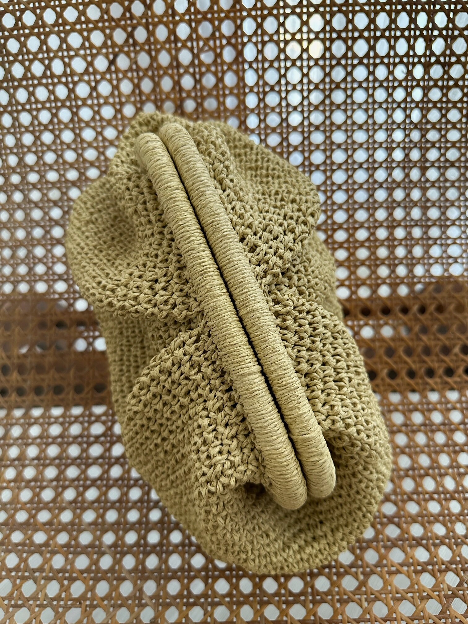 Natural Raffia Handmade Clutch, Crocheted Summer Clutch, Summer Raffia ...