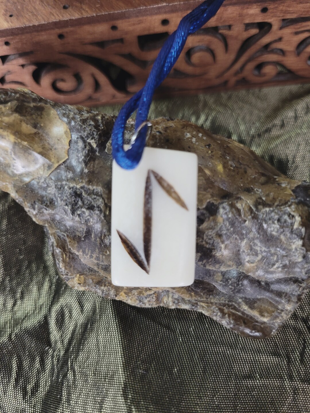 Carved Rune in Bone- EIWAZ - Etsy