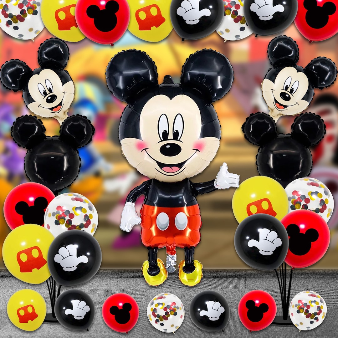 Mickey Mouse Balloons Party Supplies Cartoon Mickey Party - Etsy