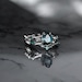 Gothic Black Gold Green Emerald Gold Ring Set 1.25ct Twig Vine Pear ...