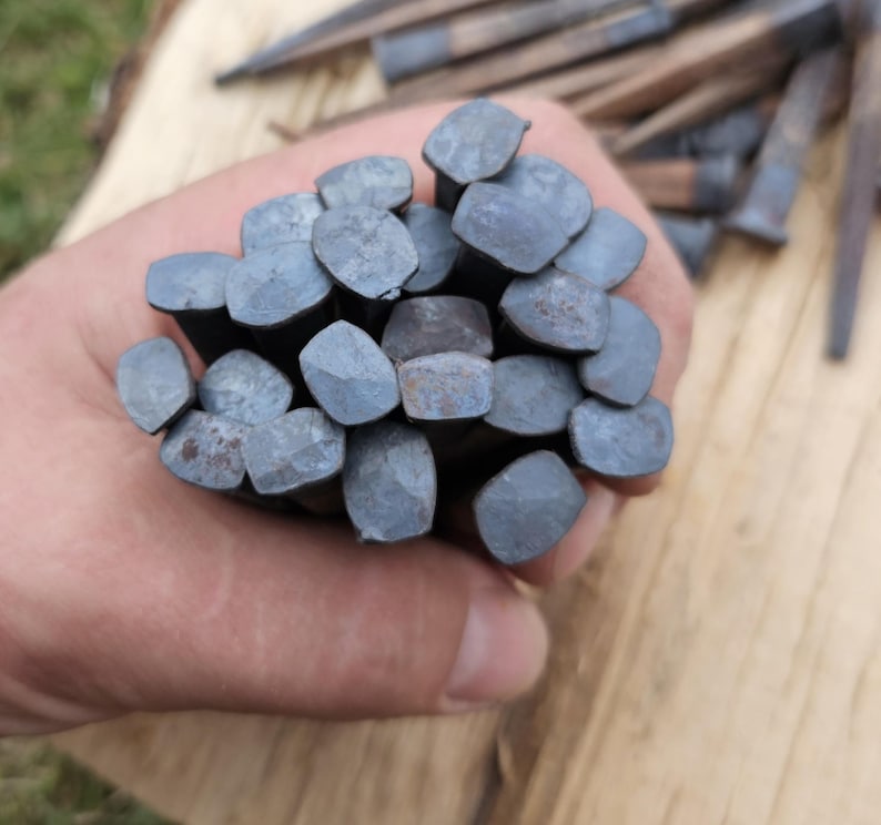 Old Hand-forged Nails of the 18th-19th Centuries With a Large Head Hand ...
