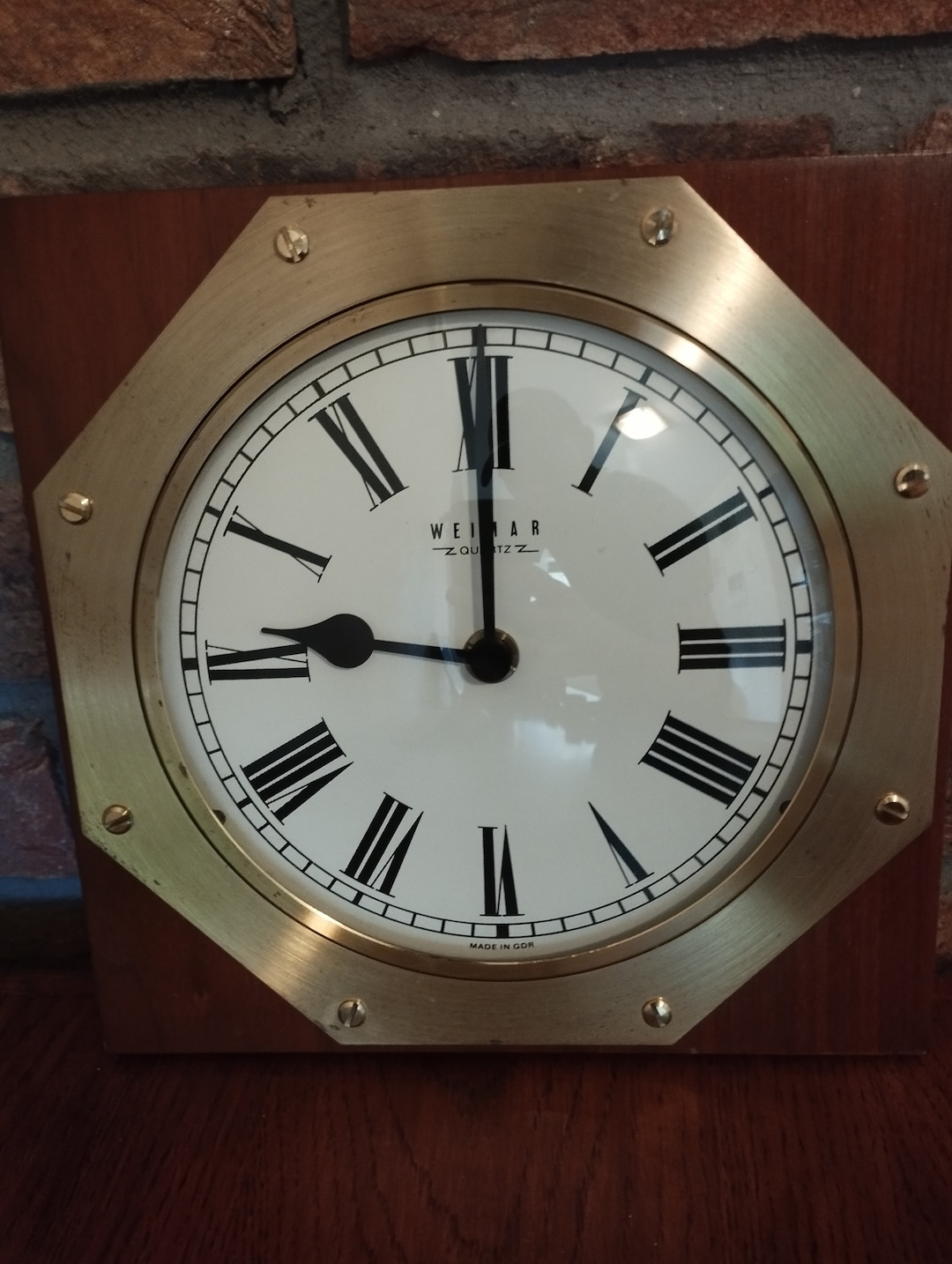 Weimar Quartz Wall Clock From the GDR, Clock, Old, Vintage, 80s ...