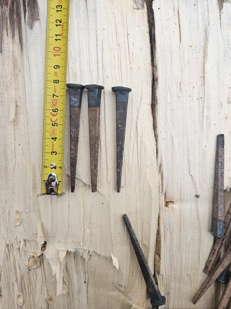 Old Hand-forged Nails of the 18th-19th Centuries With a Large Head Hand ...