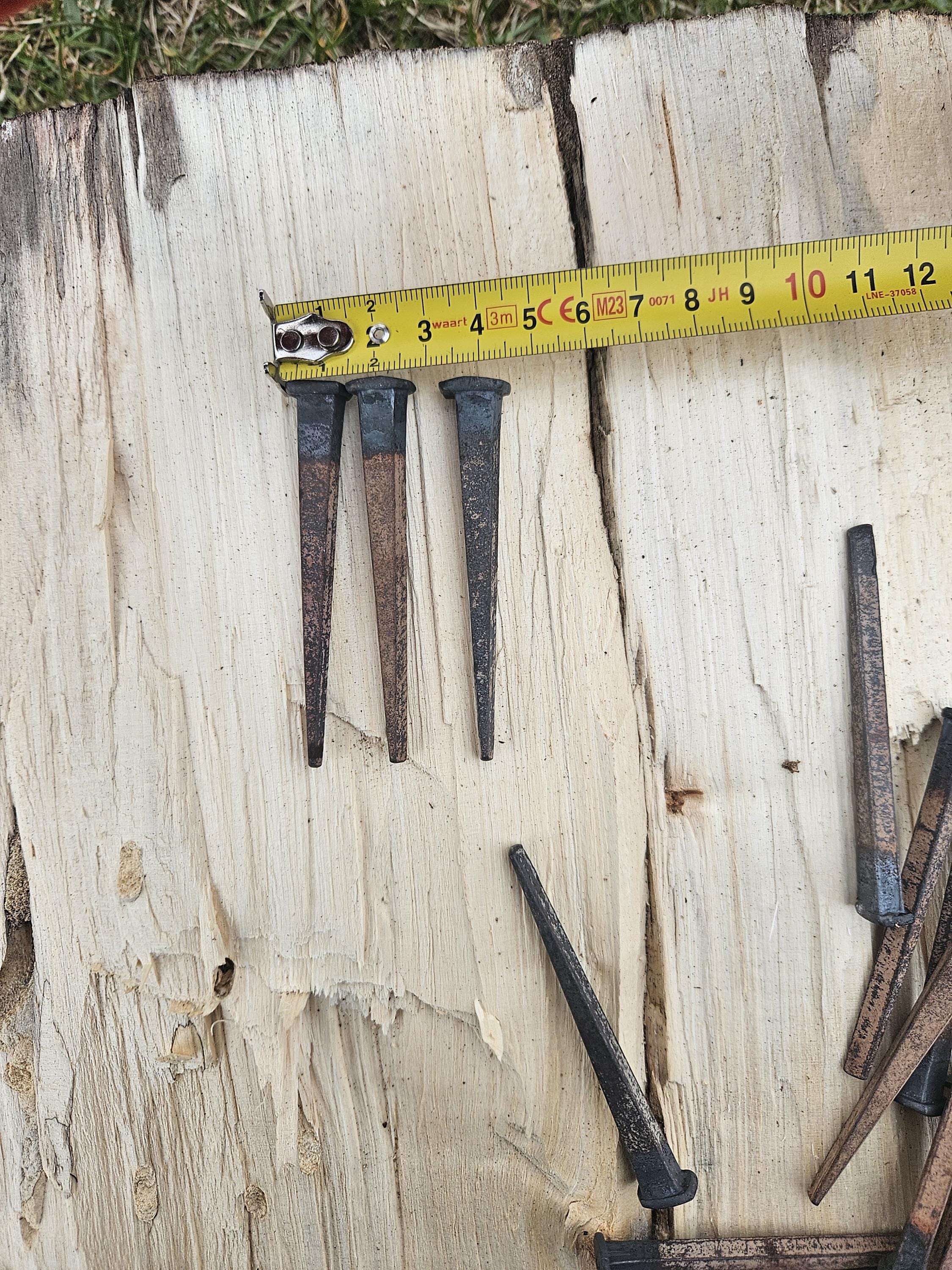 Old Hand-forged Nails of the 18th-19th Centuries With a Large Head Hand ...
