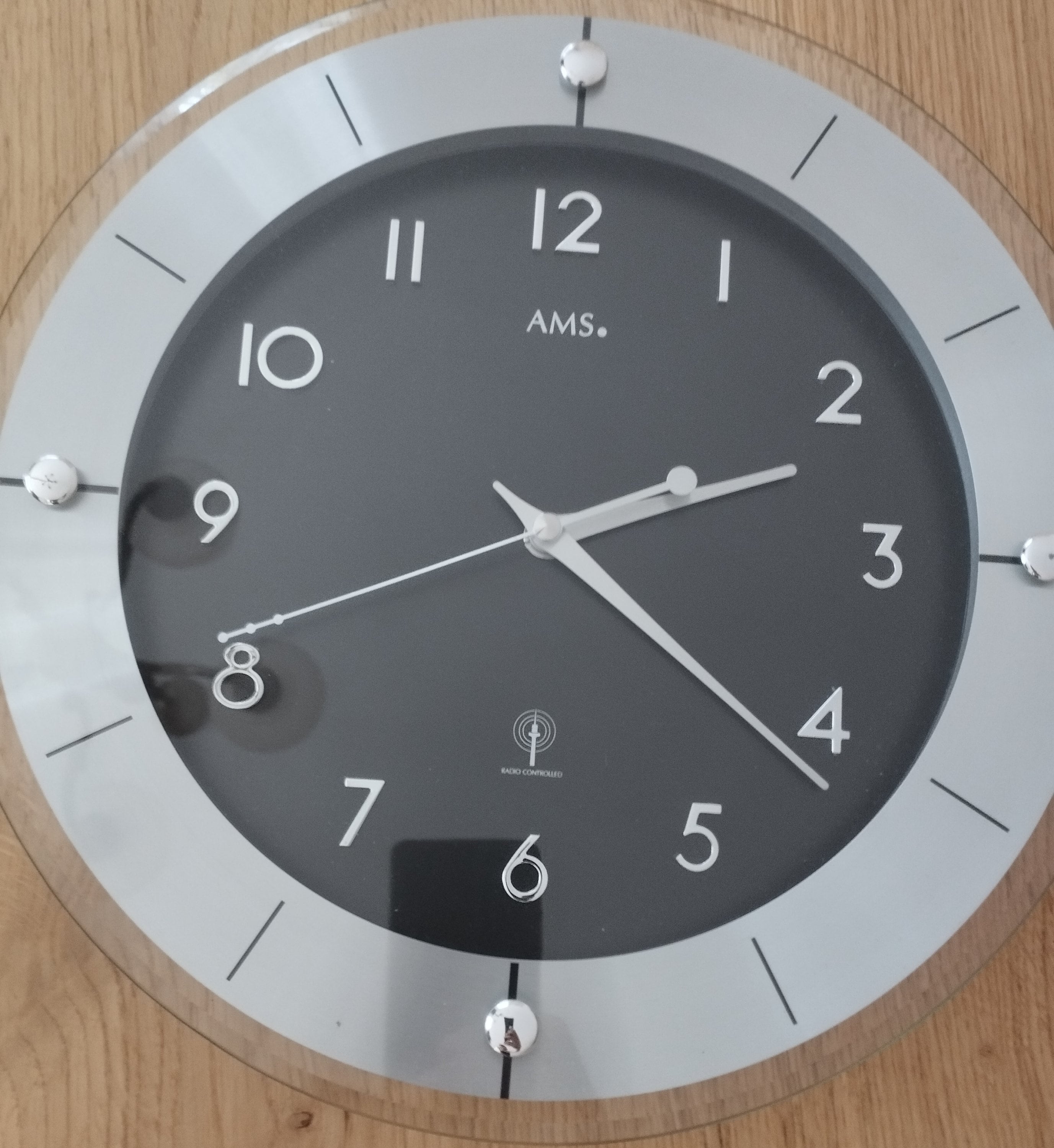 Wall Clock 5849 AMS Controlled by Radio Signal, Vintage, Vintage Clock ...