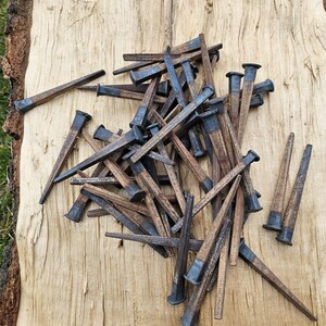 Old Hand-forged Nails of the 18th-19th Centuries With a Large Head Hand ...