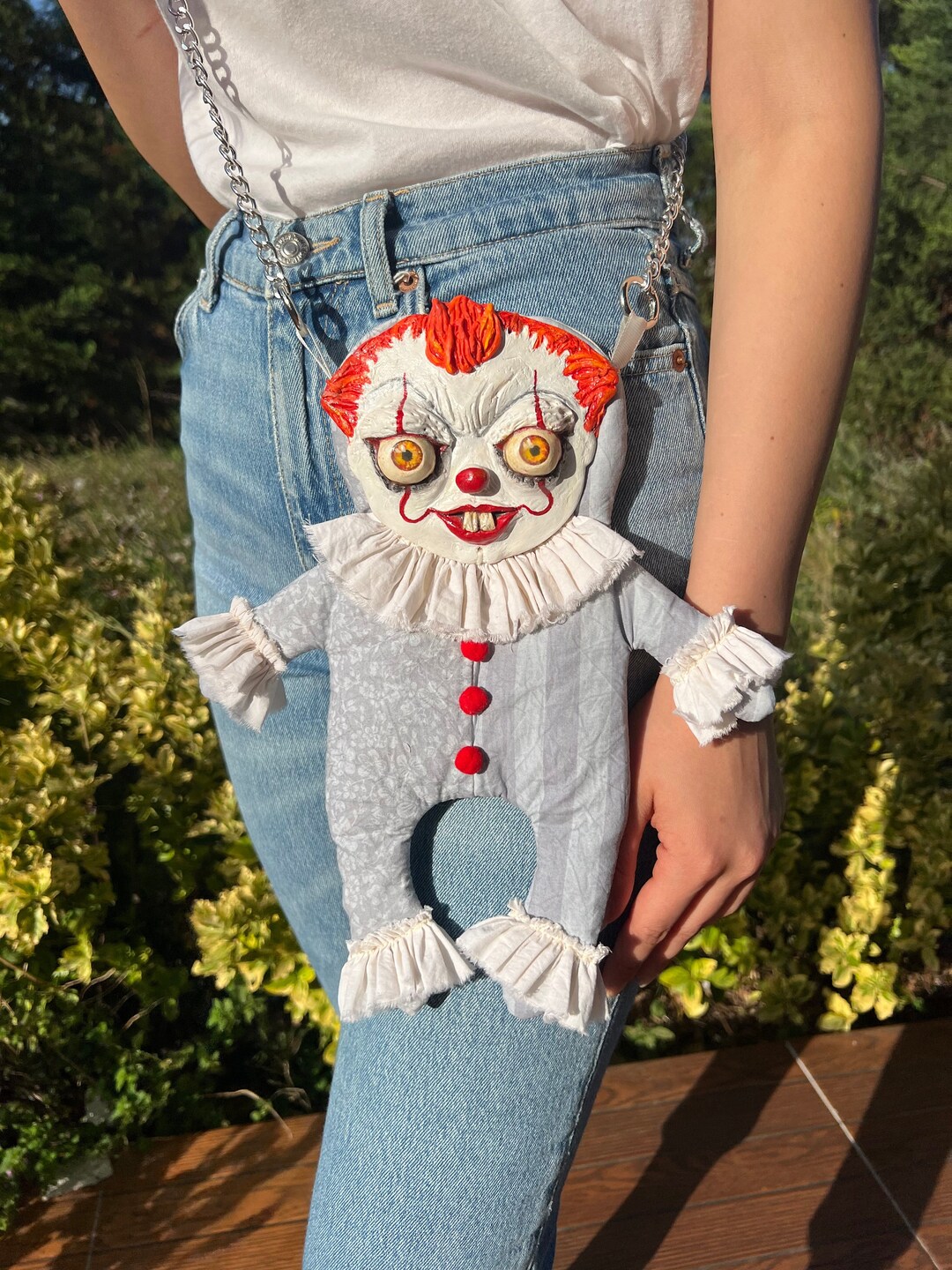 Ugly Cute Pennywise the Clown Crossbody Bag Mixed Media Bag - Etsy