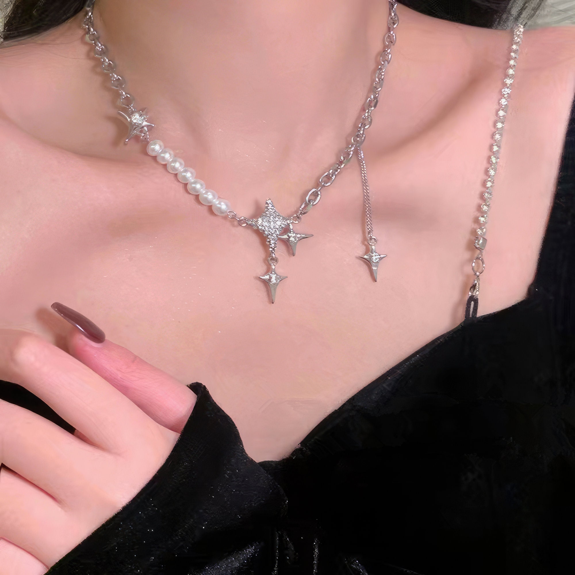 Grunge Star Necklace Y2K Necklace Alt Necklace Punk - Etsy