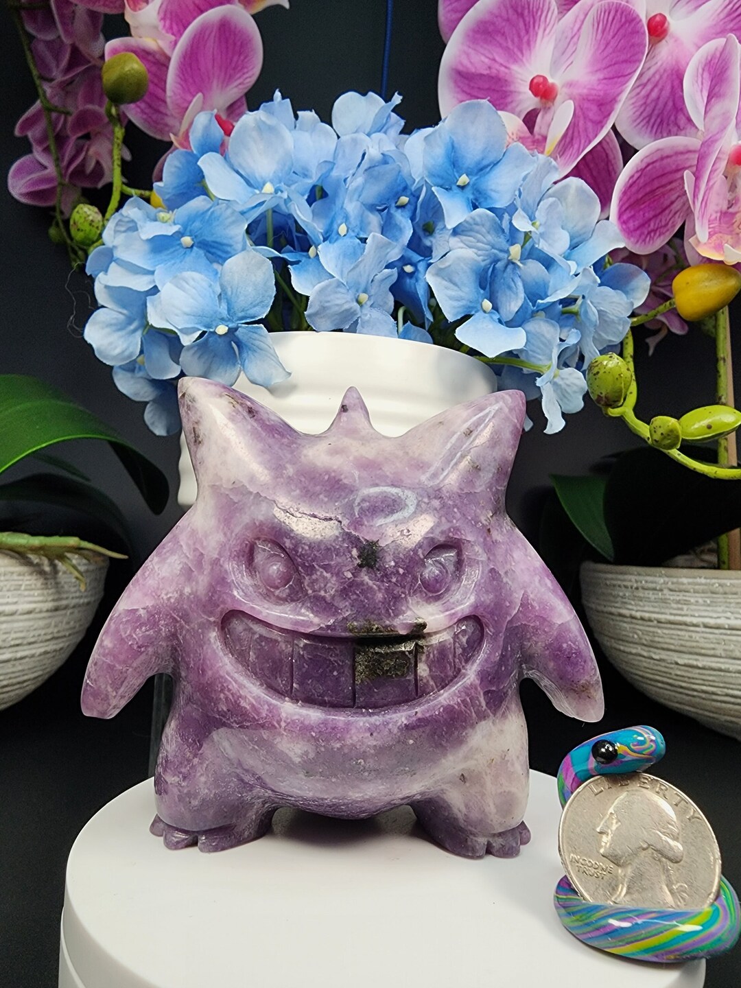 Lepidolite Gengar Pokémon Crystal Carving - Etsy