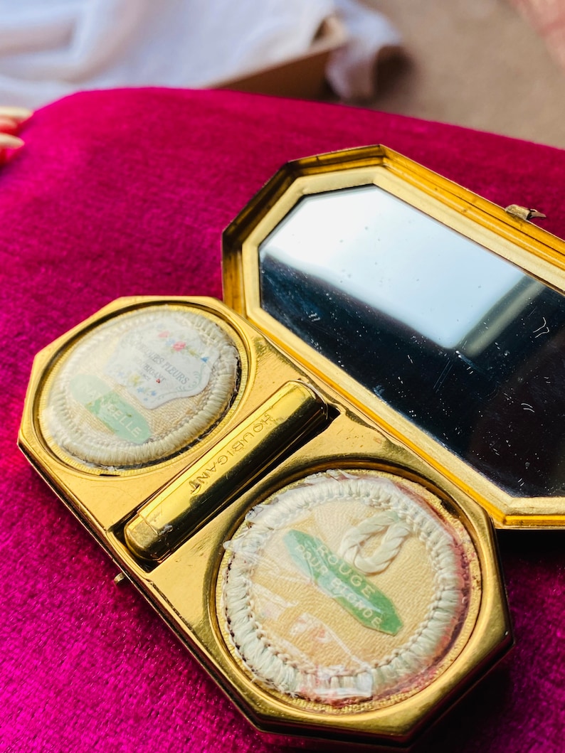 VERY RARE Houbigant Art Deco Vintage Mirror Compact Tiny Powder ...