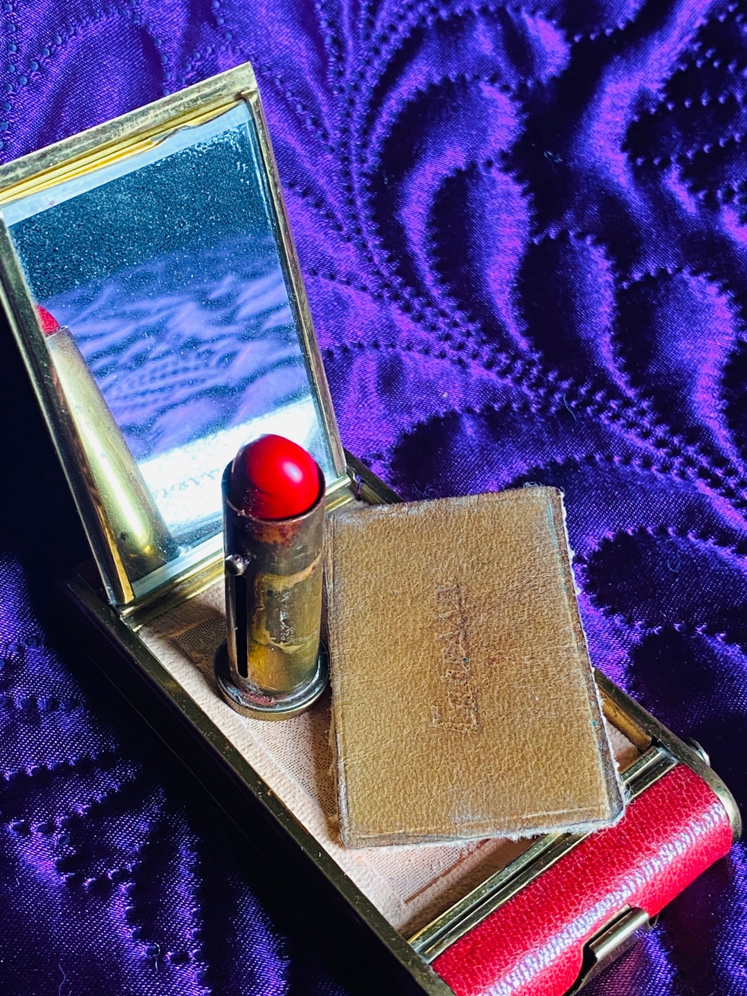 Gorgeous Vintage Art Deco Makeup Camera Compact Powder Lipstick and ...