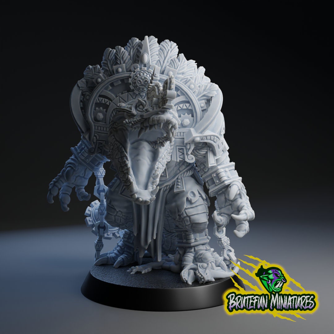 Crocodile Star Player by Brutefun Miniatures. Lizardmen, Fantasy ...